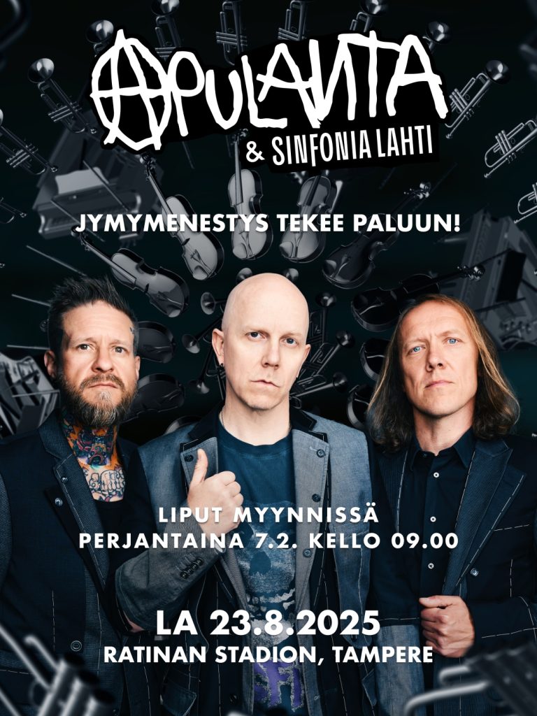 Apulanta ja Sinfonia Lahti esiintyvät Ratinan stadionilla elokuussa ...